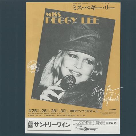 Miss Peggy Lee This Week 47 Years Ago In 1975 Peggy Facebook