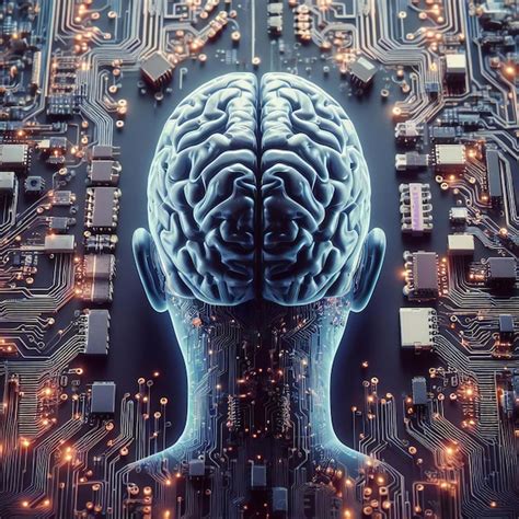 Premium Ai Image Digital Evolution With Brain Circuitry And Virtual