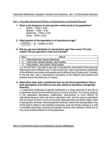 Solution Population Bottleneck Migration Mutation And Selection Bio