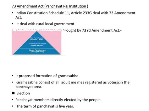 73and74 Amendment Act Social Science Pptx