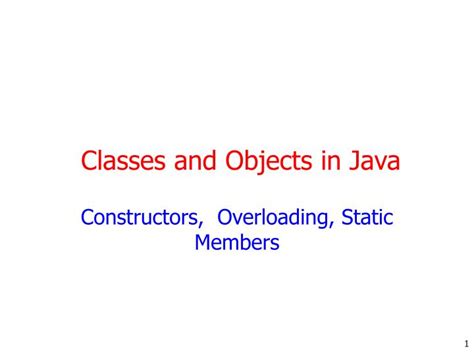 Ppt Classes And Objects In Java Powerpoint Presentation Free