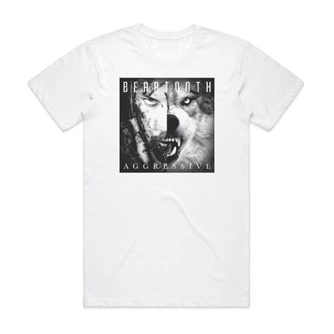 Beartooth Aggressive Album Cover T Shirt White