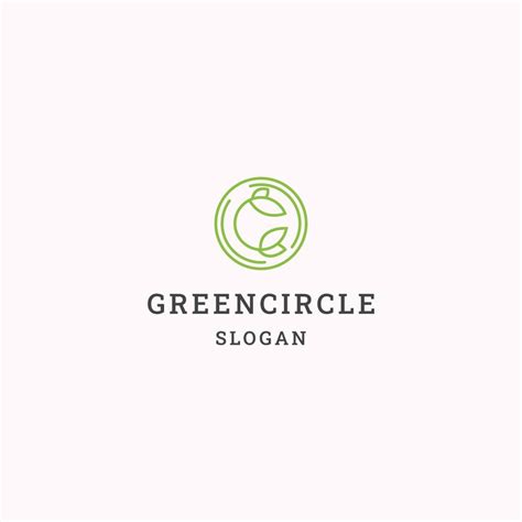 Green Circle Logo Icon Flat Design Template 13645599 Vector Art At Vecteezy
