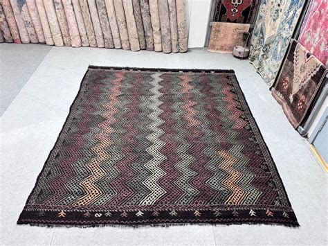 7x9 Kilim Turkish Kilim Rug Vintage Kilim Rug Historical Kilim Rug