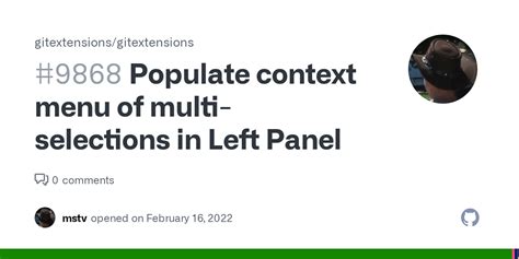 Populate Context Menu Of Multi Selections In Left Panel · Issue 9868