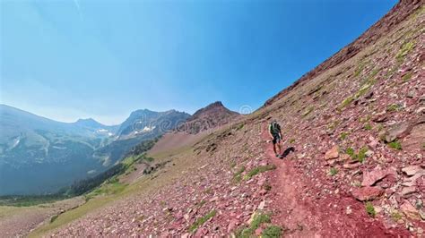 Hiking Down From Red Gap Pass Stock Video Video Of Hill Clouds