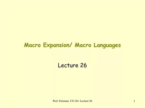 Ppt Macro Expansion Macro Languages Powerpoint Presentation Free Download Id4094890