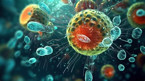 Bacterial World In Digital 3d Art Background Bacterium Bacteria Cell