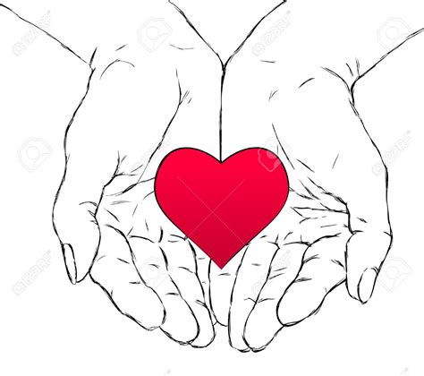 Hands Holding A Heart Drawing At Getdrawings Free Download