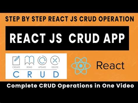 React JS CRUD Operation React JS CRUD With API हद म Step by Step in Details in