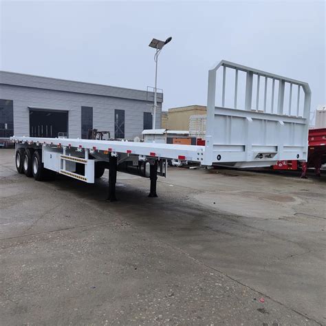 3 Axles 20ft 40ft Flatbed Container Chassis Flat Bed Semi Trailer