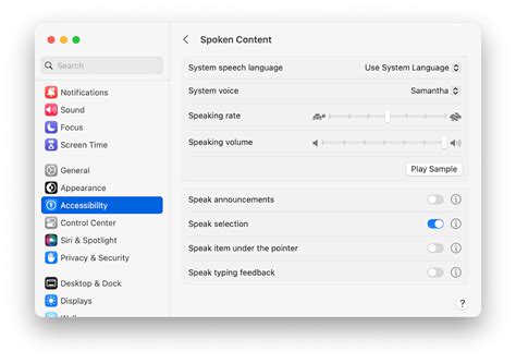 how to enable read text on mac