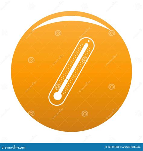 Laboratory Thermometer Icon Orange Stock Illustration Illustration Of Medicine Care 124374480
