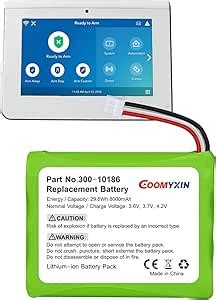 Amazon Com COOMYXIN ADT Battery Replacement MAh Reusable Lithium Ion Battery Power For