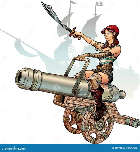 Beauty Pirate Girl Stock Vector Illustration Of Protection 86076869