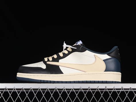 Travis Scott X Air Jordan 1 Low Og Dark Blue White Black Dm7866 400