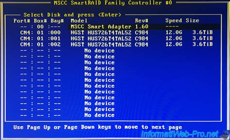 Create A Raid Volume From The Configuration Tool Acu Of Microsemi Adaptec Smartraid 3154 8i8e