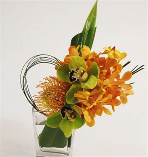Protea Orchids And Bear Grass Flower Arrangement