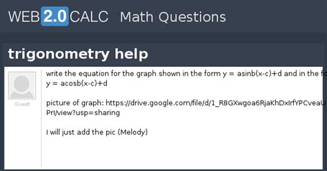 View Question Trigonometry Help