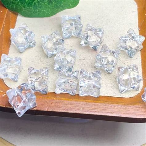 คริสตัลสีขาวธรรมชาติ Melkaba ประมาณ 10 มม Through Hole แกะสลักชิ้นคริสตัล Hand Made