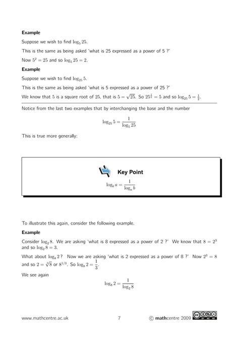 Logarithms Text Pdf