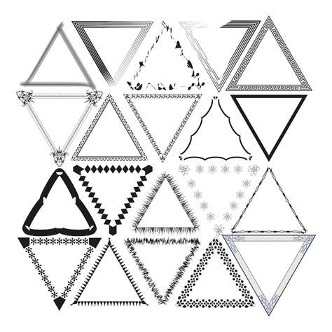 Triangle Border Clip Art Corner Set Vector Design Images Black Corner