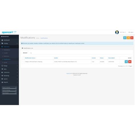 OpenCart Category Attribute And Option Mapping