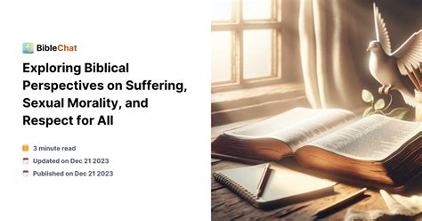 Exploring Biblical Perspectives On Suffering Sexual Morality And