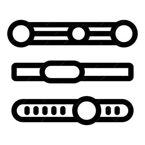 Premium Vector Set Of Three Different Sliders Showing Progress On