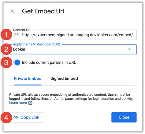 Private Embedding Looker Google Cloud