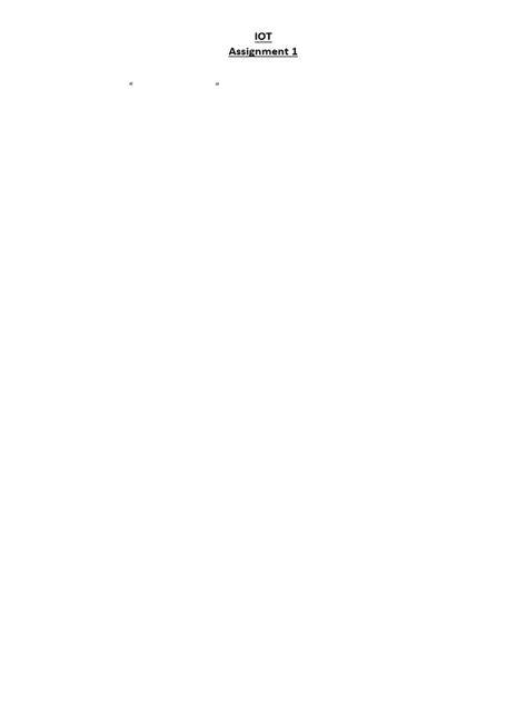 Assignment 1 Iot Pdf Games And Activities Technology And Engineering