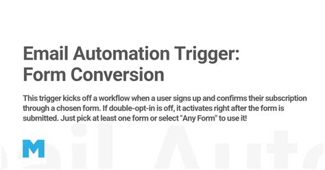 Email Automation Trigger Form Conversion Mailster Knowledge Base