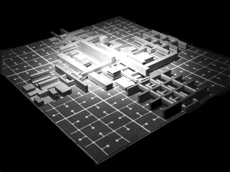 Grid System Model Showing How The Buildings Themselves Form 3d Grid