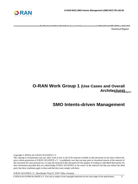 O Ran Wg1smo Int Tr Smo Intent Management R003 V0200 Pdf