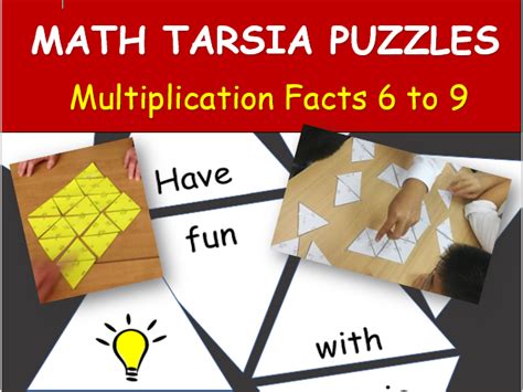 Math Tarsia Puzzle Multiplication Facts 6 To 9 Teaching Resources