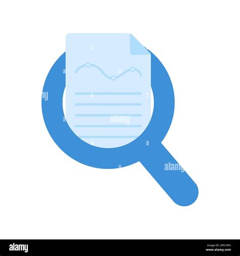 Analyzing Audit Review Or Business Document Vector Icon Flat Cartoon