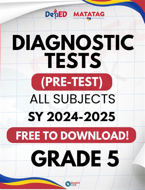 Grade 5 Diagnostic Tests Pre Tests Sy 2024 2025 Free Download