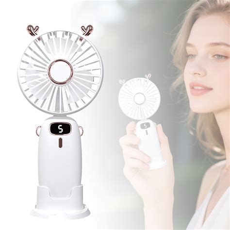 Xzyyr Portable Rechargeable Handheld Fan With Powerful Airflow For