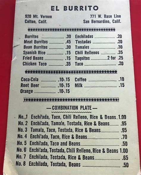 History — El Burrito Redlands