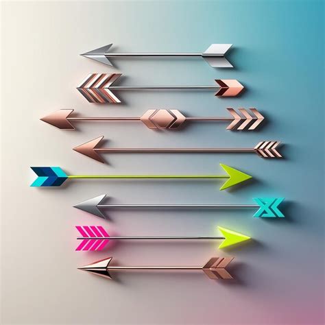 Collection Of Modern Arrow Premium Ai Generated Image
