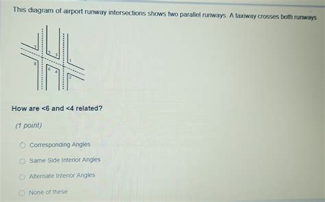 This Diagram Of Airport Runway Intersections Shows Two Parallel Runways