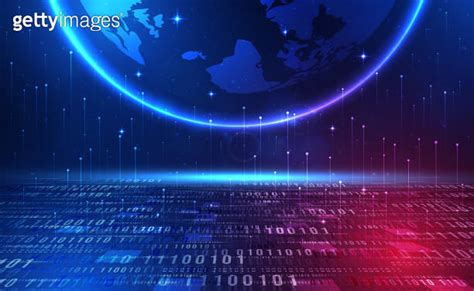 Digital Ai Big Data Technology Futuristic Blue Background Cyber Cloud Security Abstract Iot