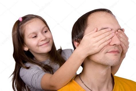 The Daughter Plays With The Daddy Stock Photo Pzromashka
