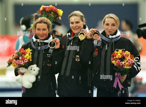 Speed Skating Winter Olympics Nagano 1998 Womens 3000m Stock