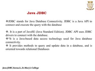 Computer Science Java Jdbc PPTX