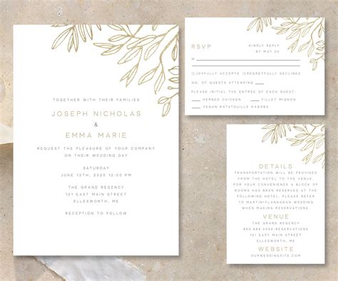 Modern Wedding Invitation Samples