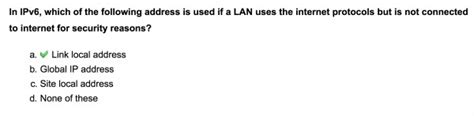 Computer Networks Madeeasy Test Series Computer Networks Ipv6