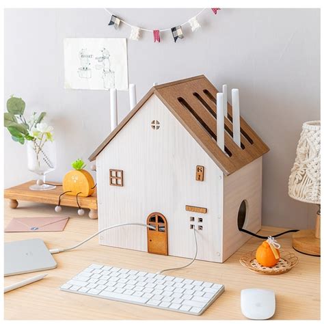 พรีออเดอร์ กล่องไม้เก็บเราเตอร์ Router Wifi Wireless และเก็บปลั๊กไฟ ไม้แท้ สไตล์มินิมอล