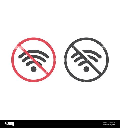 No Wi Fi Red Prohibition Sign Stock Vector Image And Art Alamy