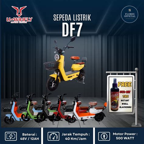Jual New Df7 Sepeda Listrik Dragonfly 7 Df7 Df 7 Dragon Fly 7 Uwinfly